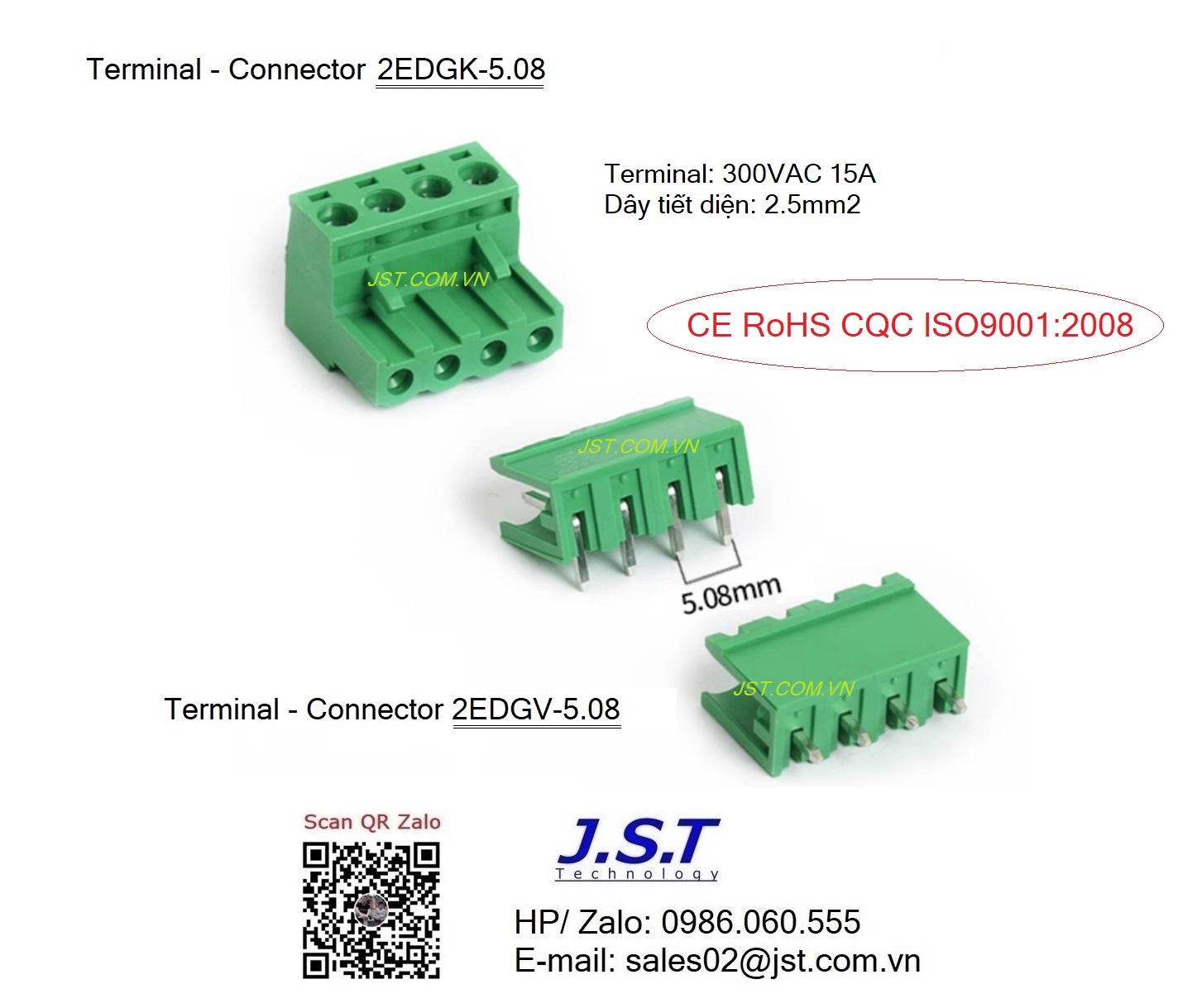 Connector Terminal 2EDGK-5.08 2EDGV-5.08